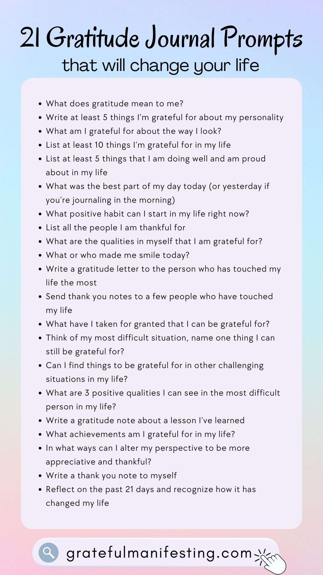 21 Gratitude Journal Prompts That Will Change Your Life