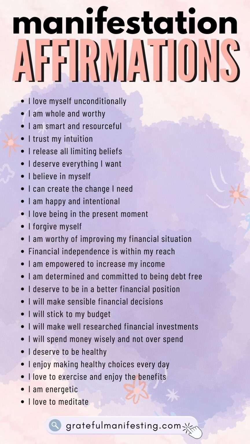 25 Manifestation Affirmations - How To Use Positive Affirmations To ...