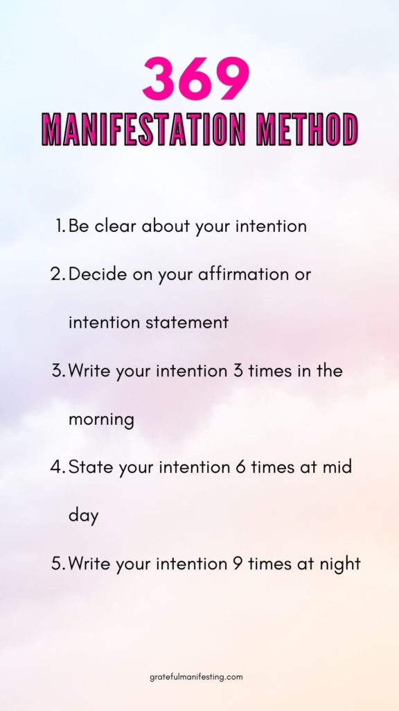 369 Method Best Tips How To Do The 369 Manifestation Method