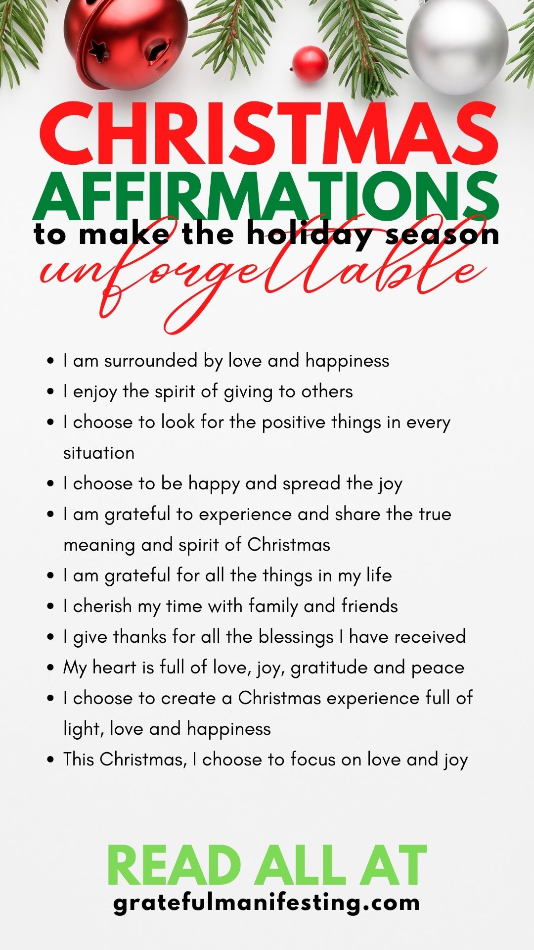 55 Christmas Affirmations To Enjoy & Have The Best Season 2023