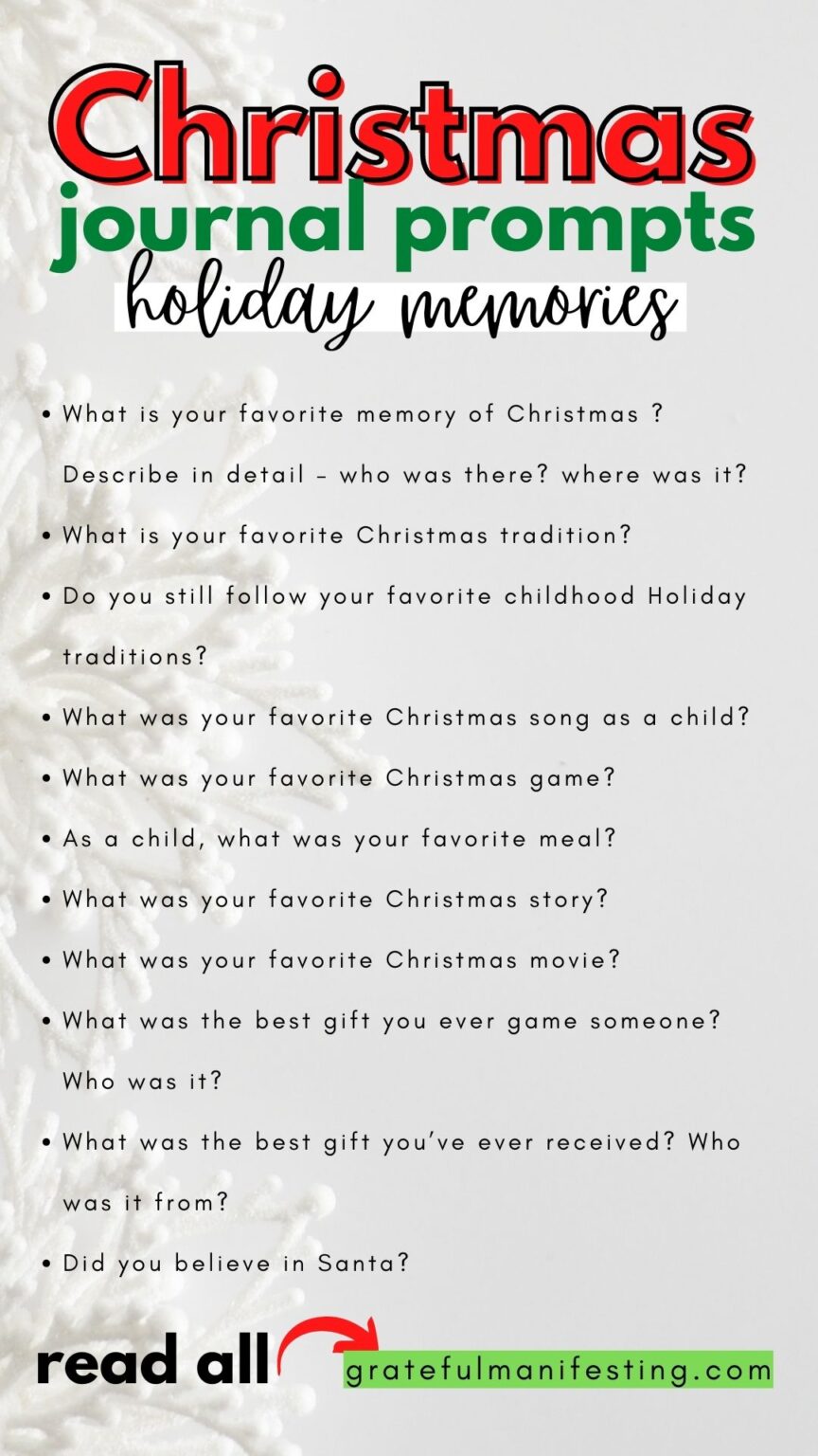 59 Christmas Journal Prompts: Gifts For Your Mind 2023