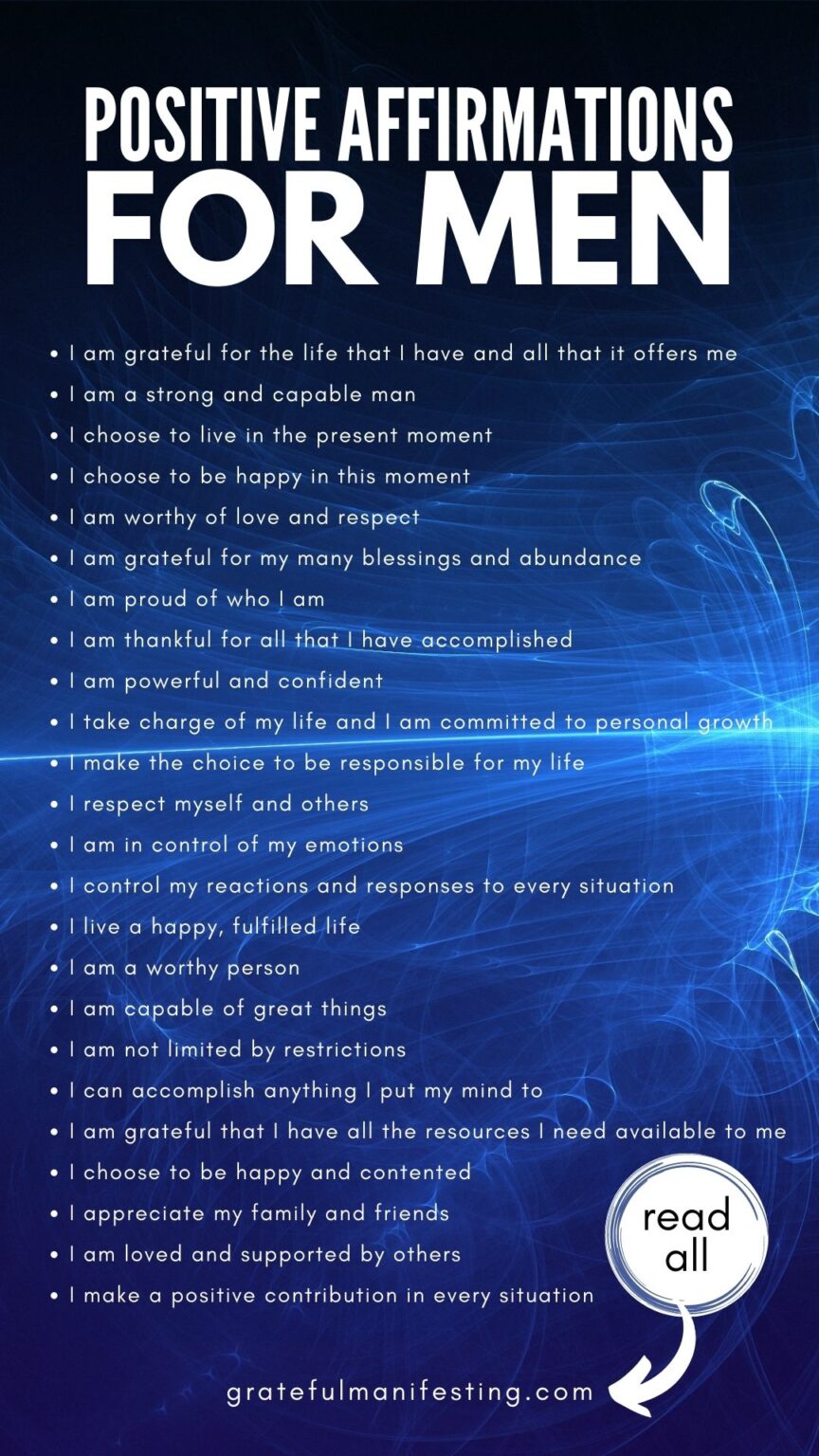 51 Daily Positive Affirmations For Men: Transform Your Life