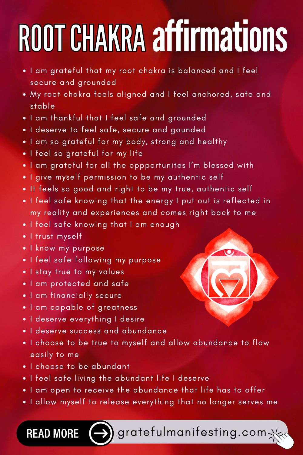 101 Powerful Root Chakra Affirmations To Keep Yourself Grounded & Balanced