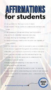 31 Postitive Affirmations For Students: Unlock Your Academic Potential