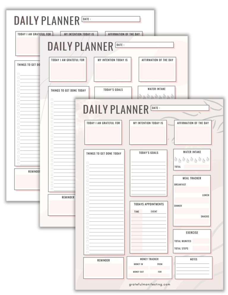 Free Daily Planner PDF Printable To Start Your Day Right In 2025!